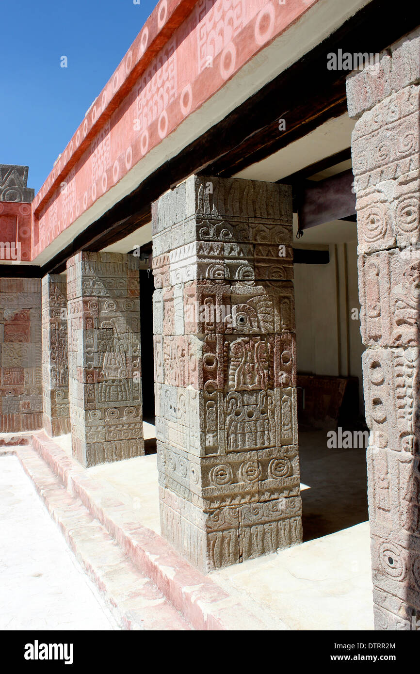 Mexico pillars decorated red hi-res stock photography and images - Alamy