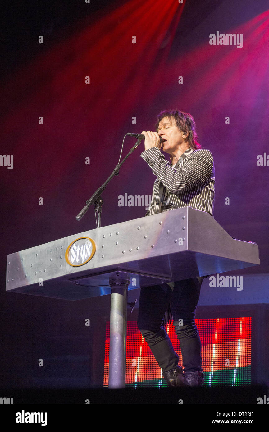 Milwaukee, Wisconsin, USA. 22nd Feb, 2014. LAWRENCE GOWAN of Styx ...