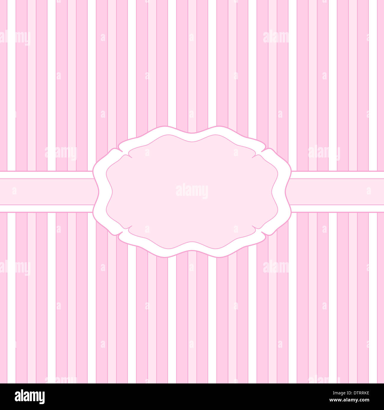 Pink banner design on stripes Stock Photo - Alamy