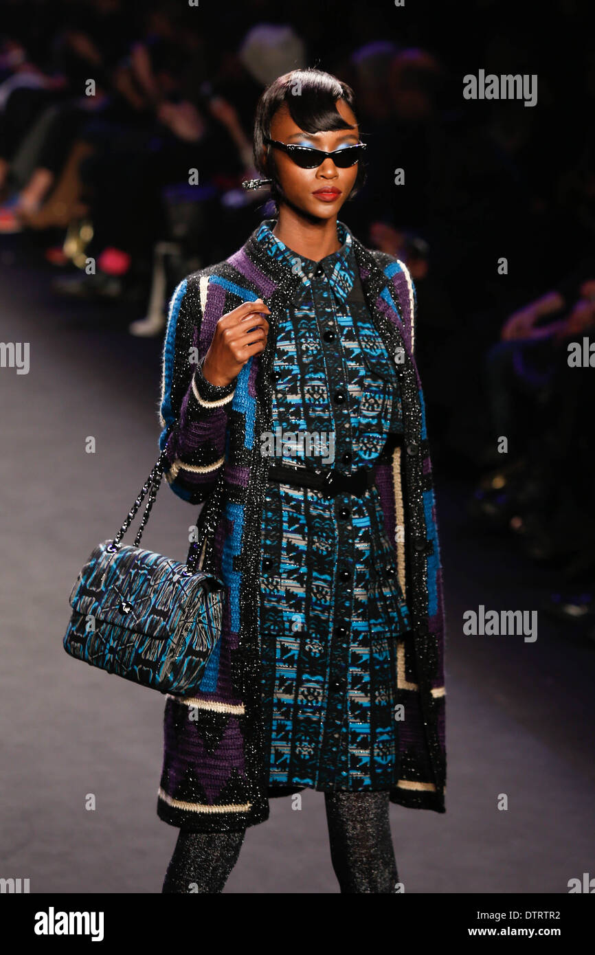 A model walks the runway at the Anna Sui fashion show during Mercedes ...