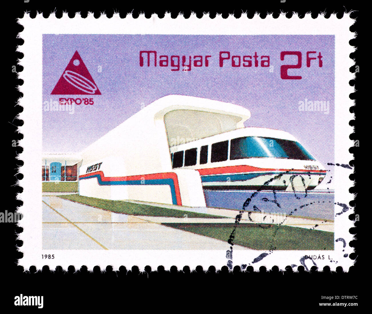 Postage stamp from Hungary depicting an Electro-magnetic high speed ...