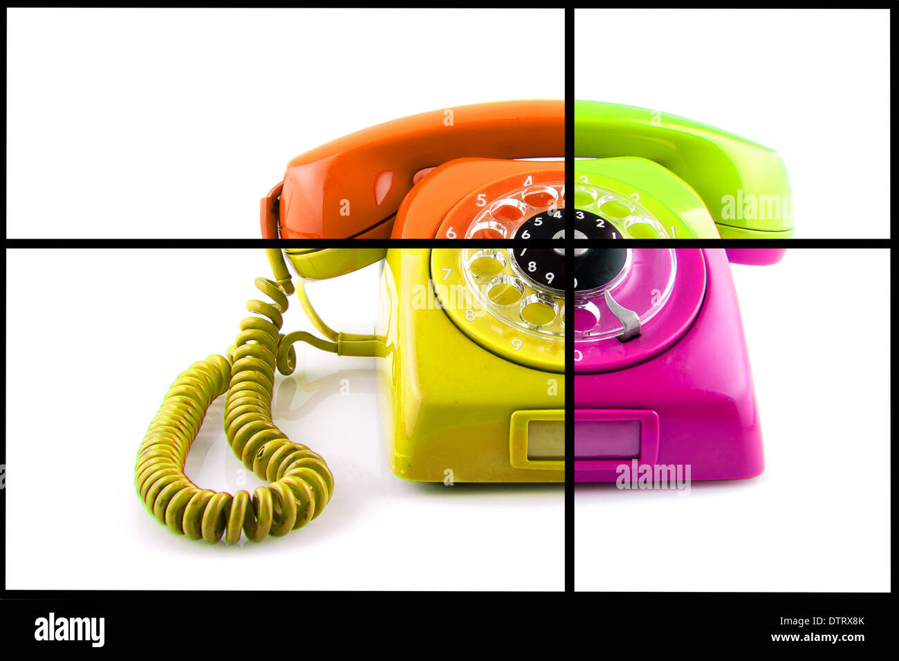 Telephone retro collage hi-res stock photography and images - Alamy