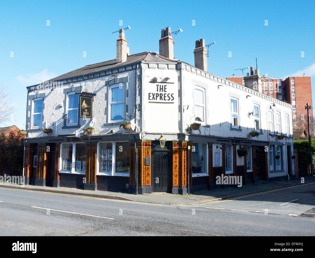 The Express pub in Crewe Cheshire UK Stock Photo - Alamy