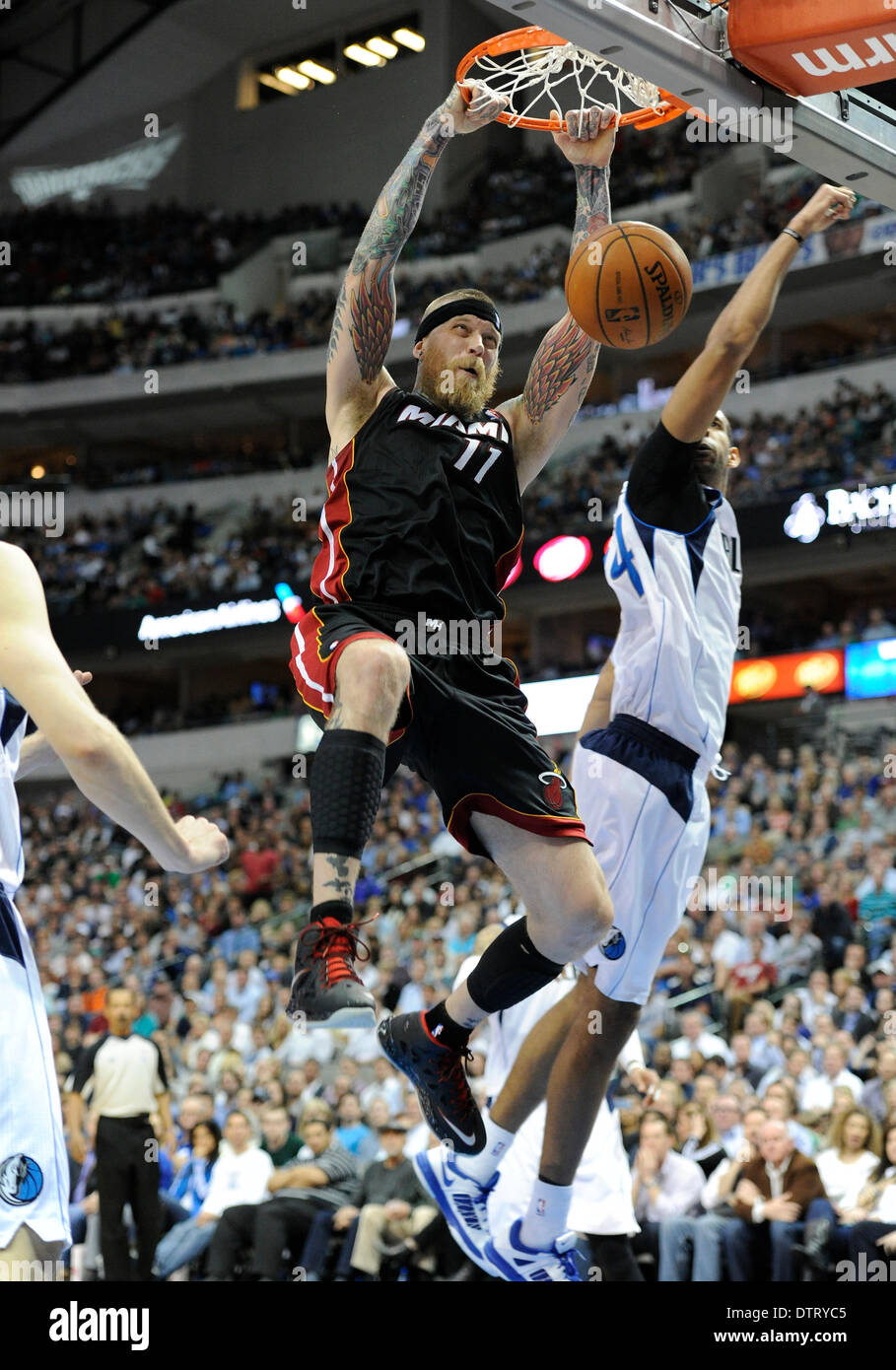 Dallas, Texas, USA. 18th Feb, 2014. Feb 18, 2014: Miami Heat power ...