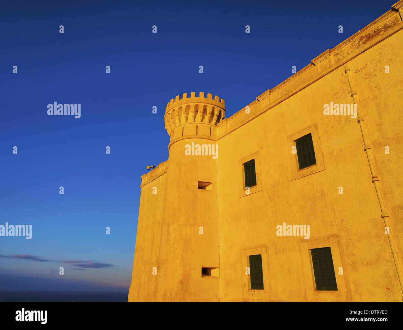 Monastery on the top of El Toro Mountain - the highest peak of Menorca ...