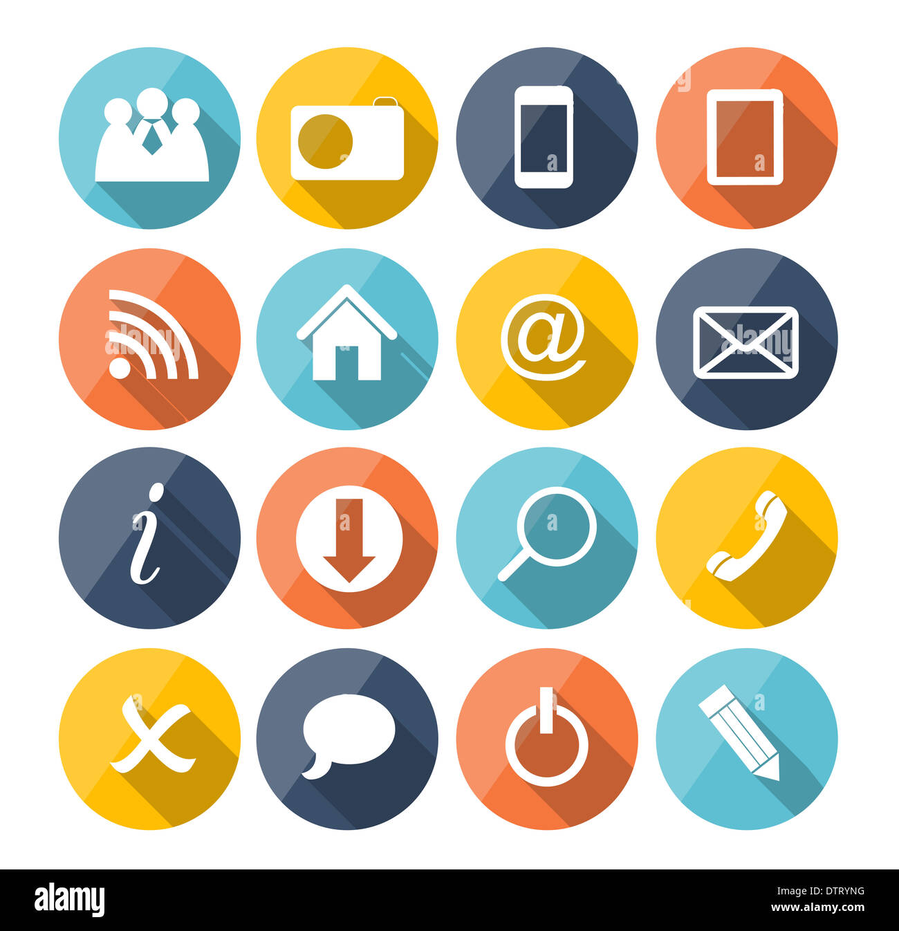 Vector Flat Icon Set for Web Stock Photo - Alamy