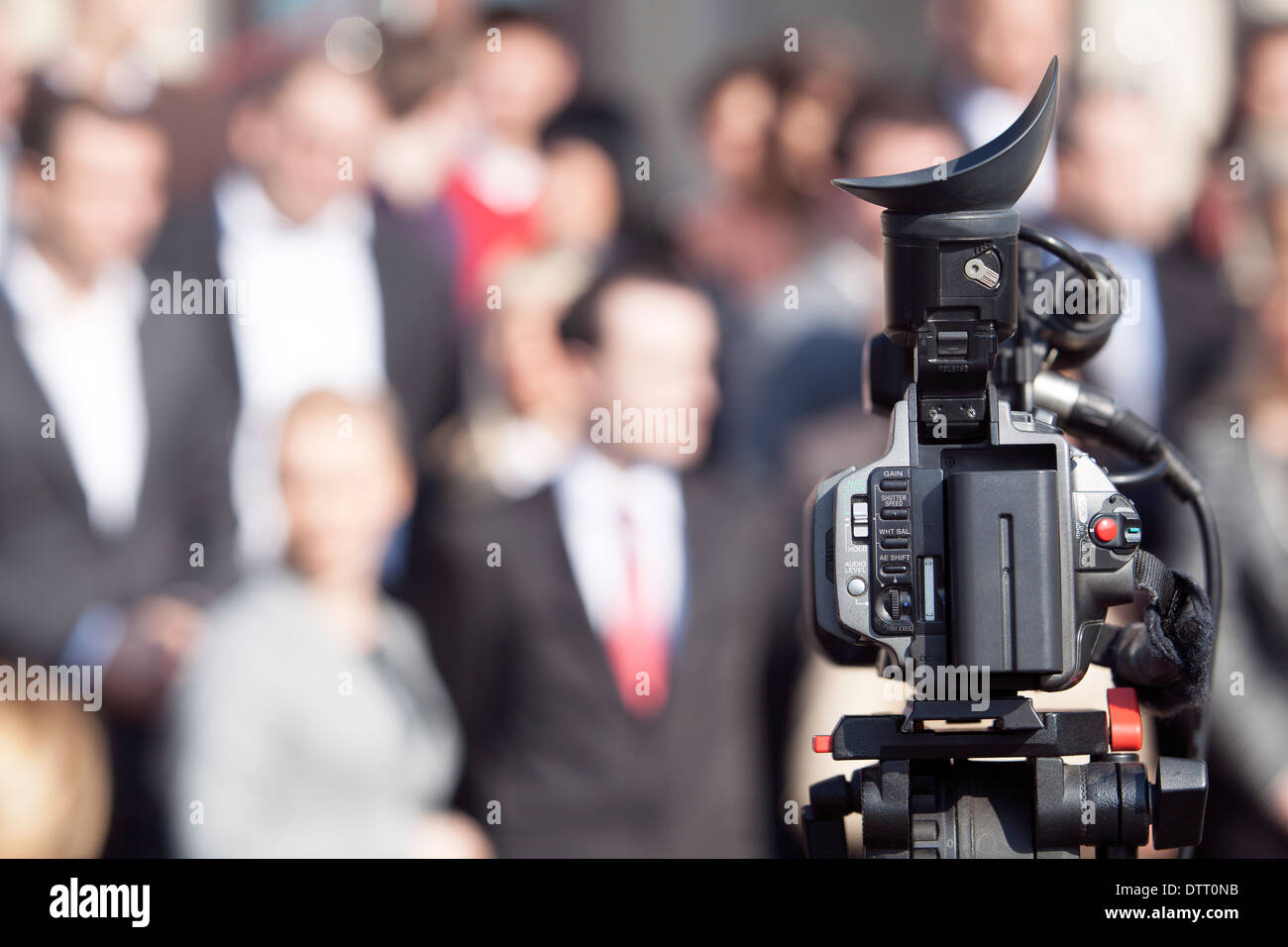 capturing event with professional video camera Stock Photo - Alamy