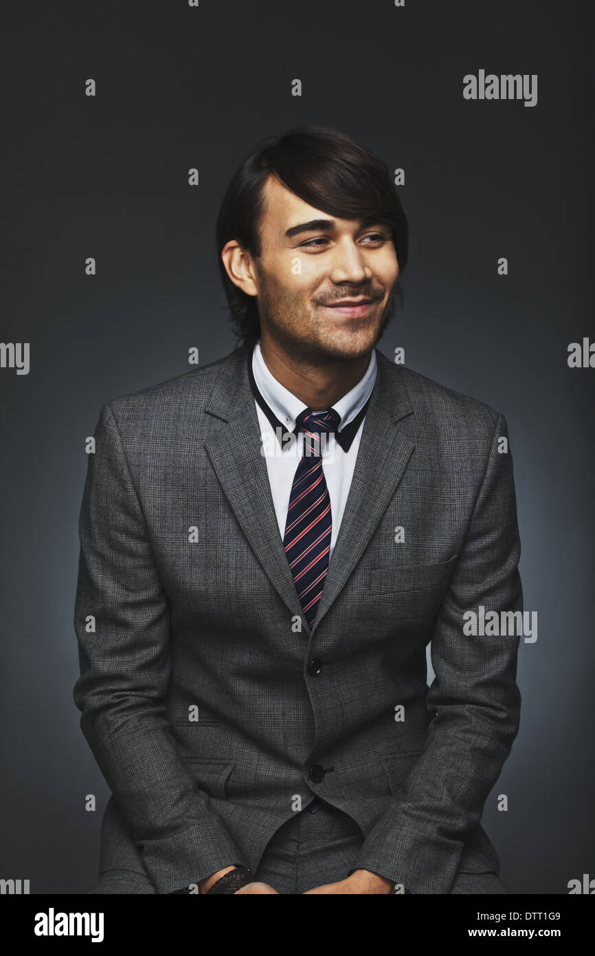 Man model handsome in suit hi-res stock photography and images - Alamy