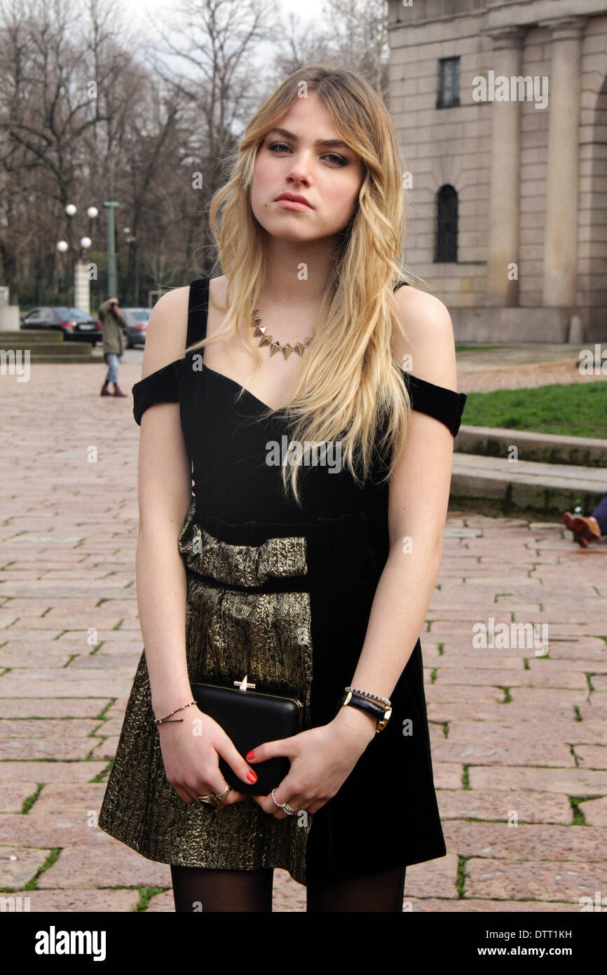 Jessica tessari arriving cavalli runway hi-res stock photography and ...