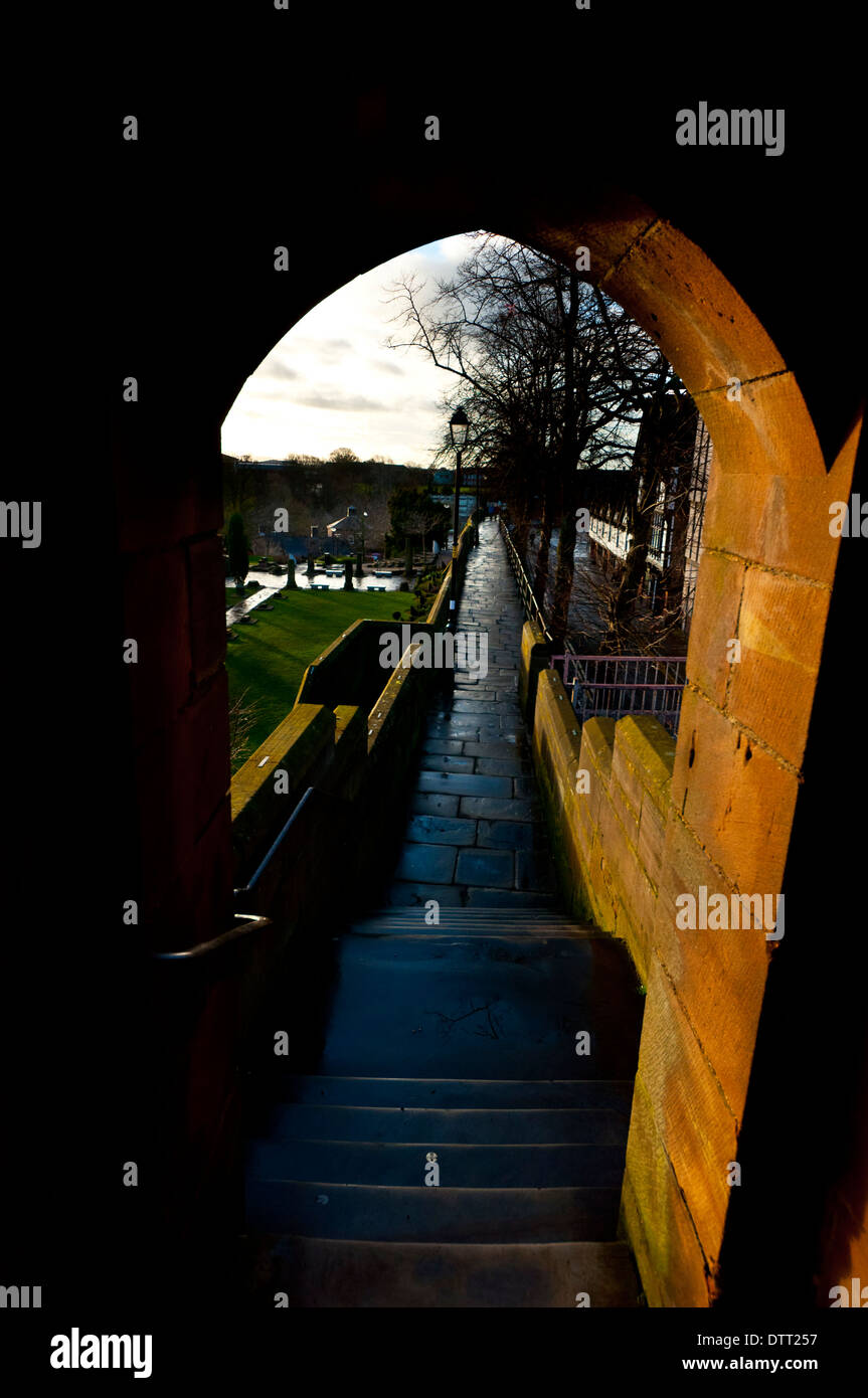 Chester town walls hi-res stock photography and images - Alamy