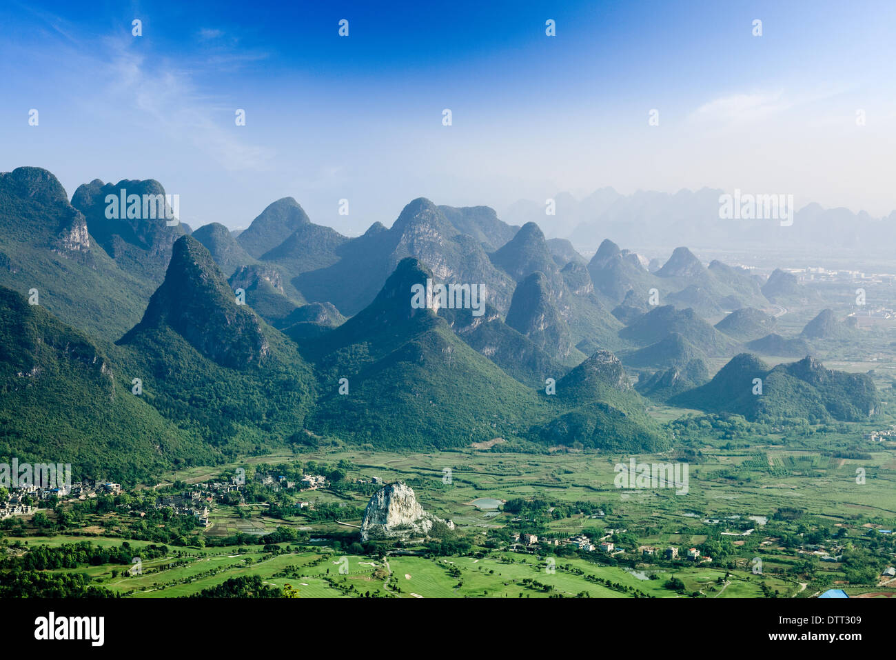 beautiful karst mountain landscape in guilin Stock Photo - Alamy