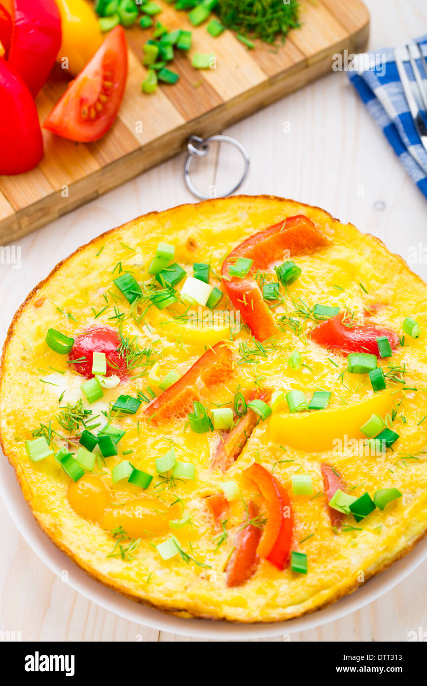 Vegetable omelette breakfast hi-res stock photography and images - Alamy