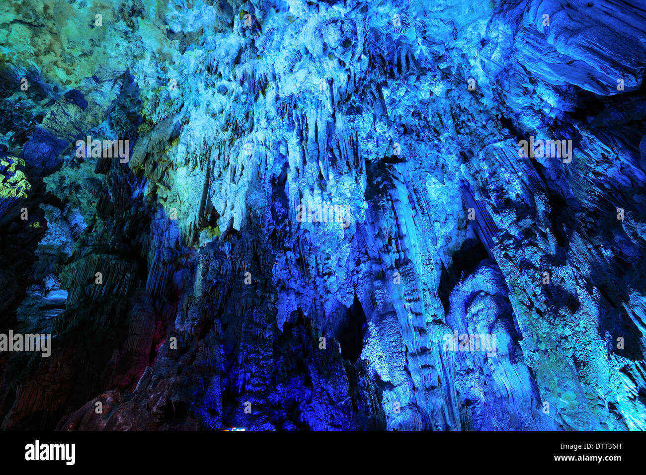 blue stalactites in cave Stock Photo - Alamy