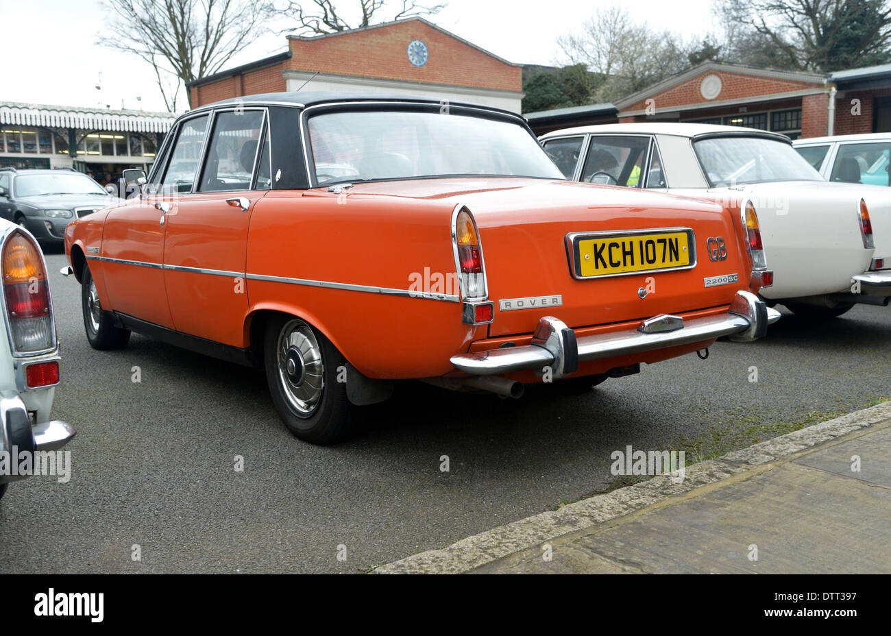 Classic Rover P6 2200SC cars at a car club gathering in England Stock ...