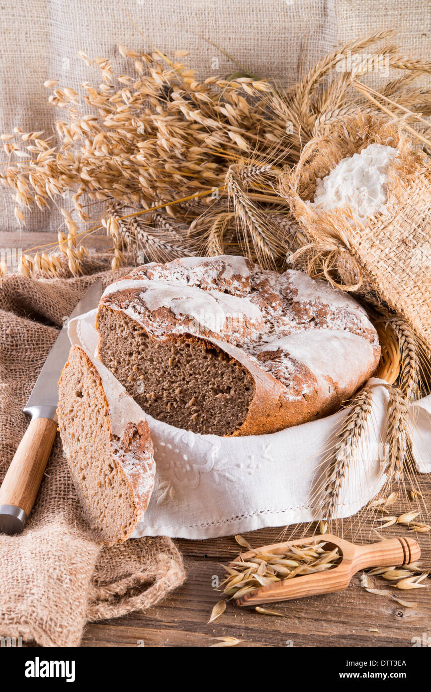Freshly baked traditional bread Stock Photo - Alamy