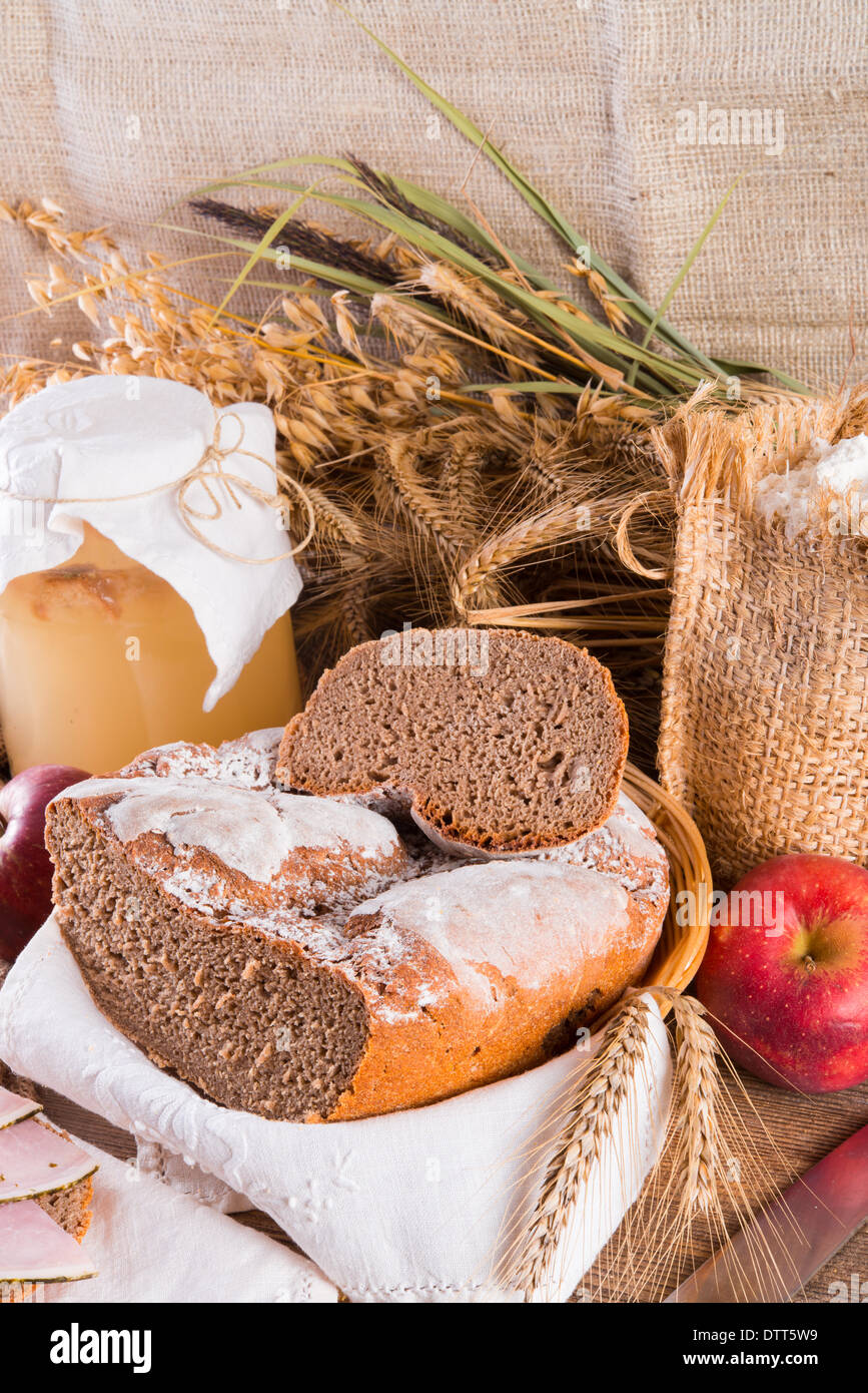 Freshly baked traditional bread Stock Photo - Alamy