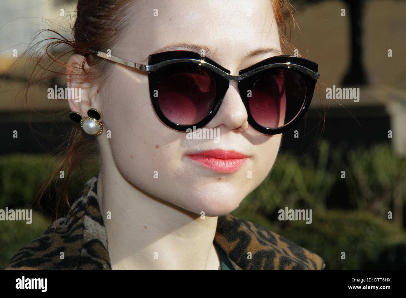 Blogger Evgeniya Gvozdeva arriving at the Jil Sander runway show in ...