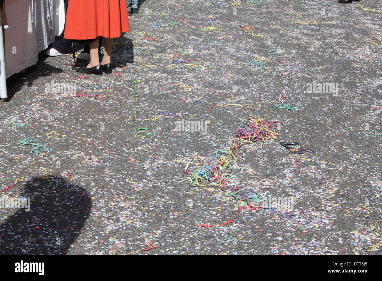 Rome, Italy. 23rd February 2014. Carnival day on Via Oderisi da Gubbio ...