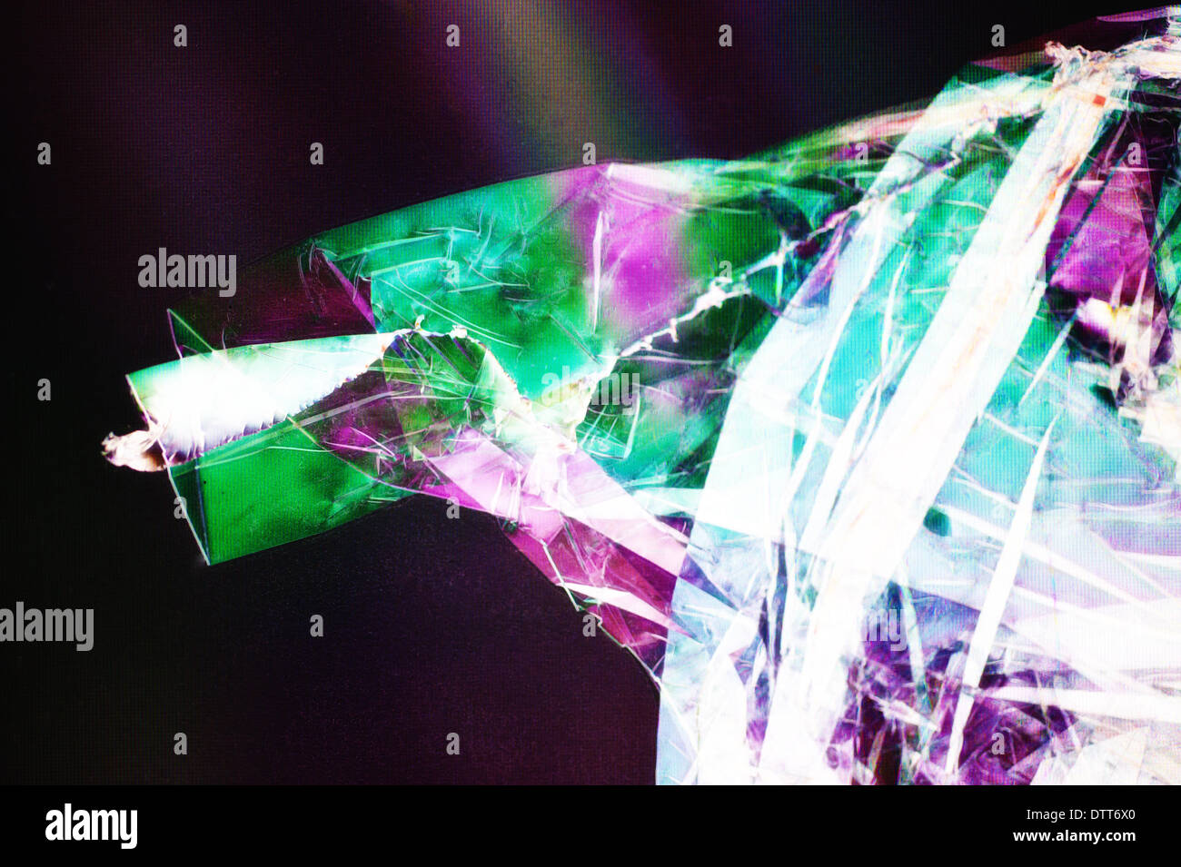 Plastic Foil in polarized Light Stock Photo - Alamy