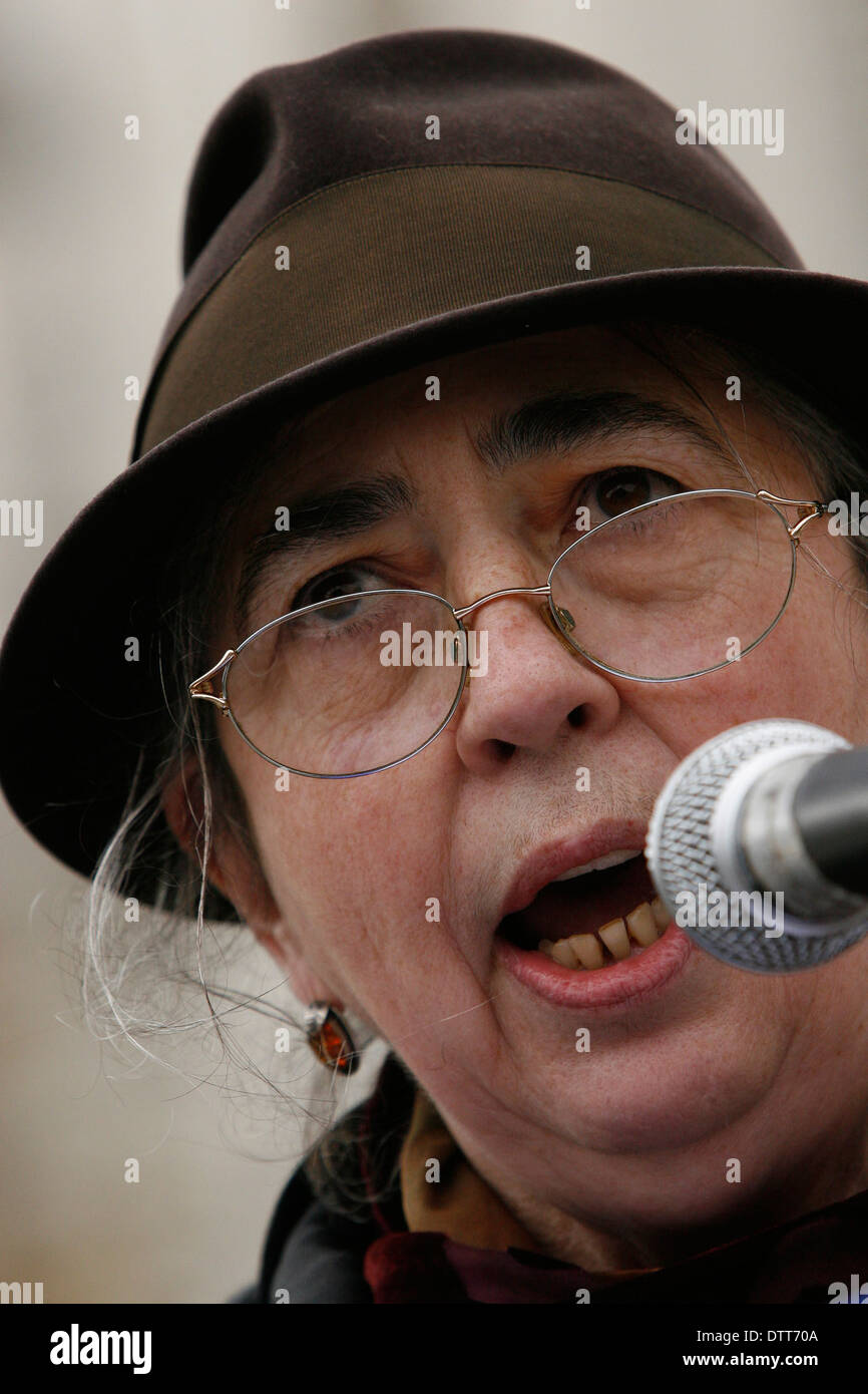 Human Rights campaigner Noa Kleinman speaking against Guantanamo bay ...