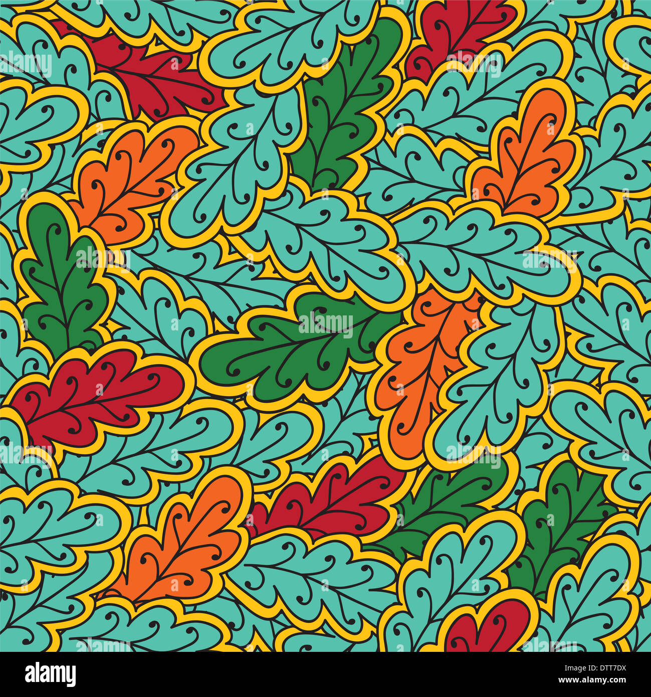 Oak leaves pattern hi-res stock photography and images - Alamy