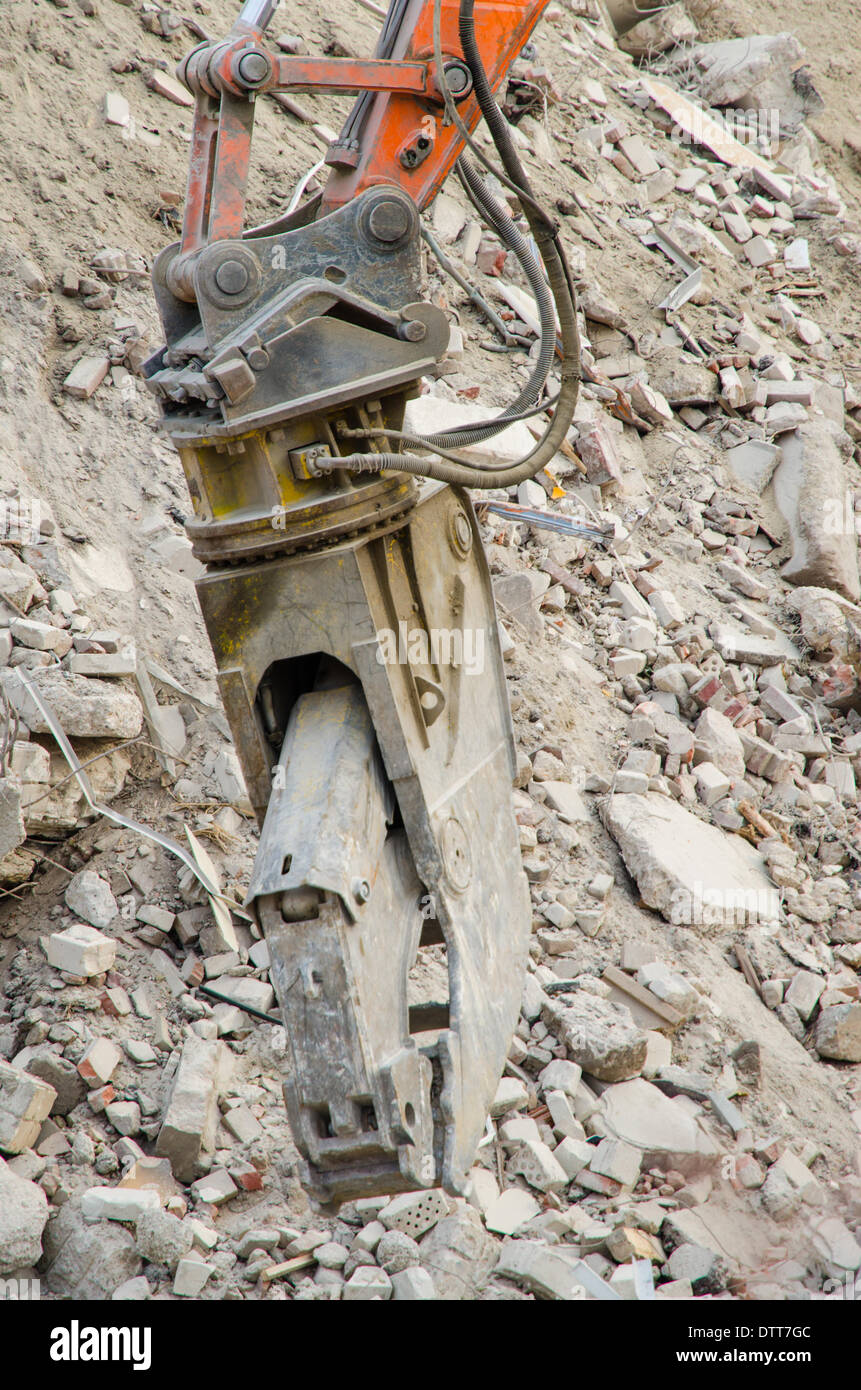Block of flats demolition Stock Photo - Alamy