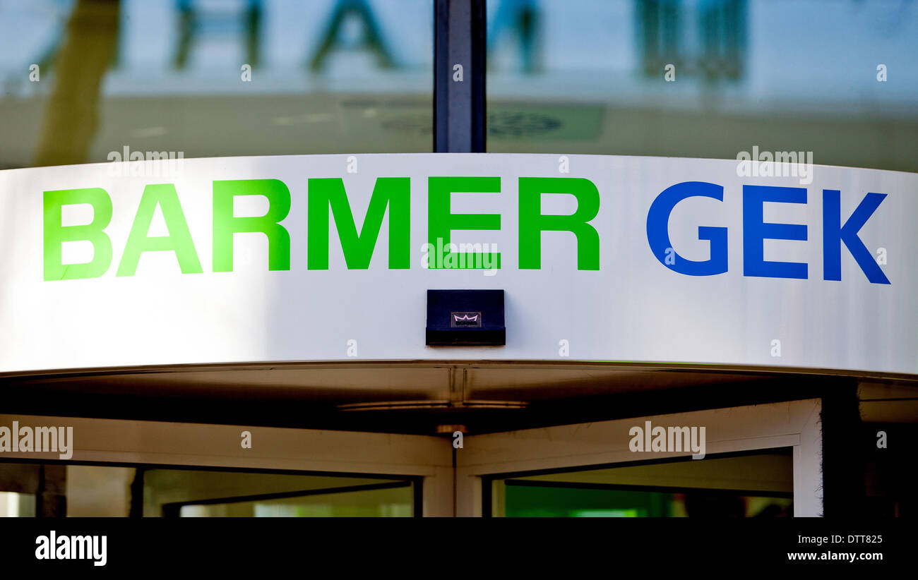 The logo of public health insurance organization Barmer GEK is pictured ...