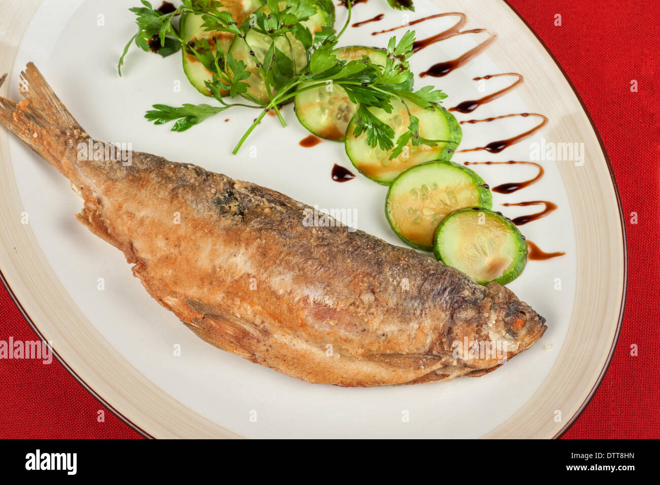 Fried peled fish Stock Photo - Alamy