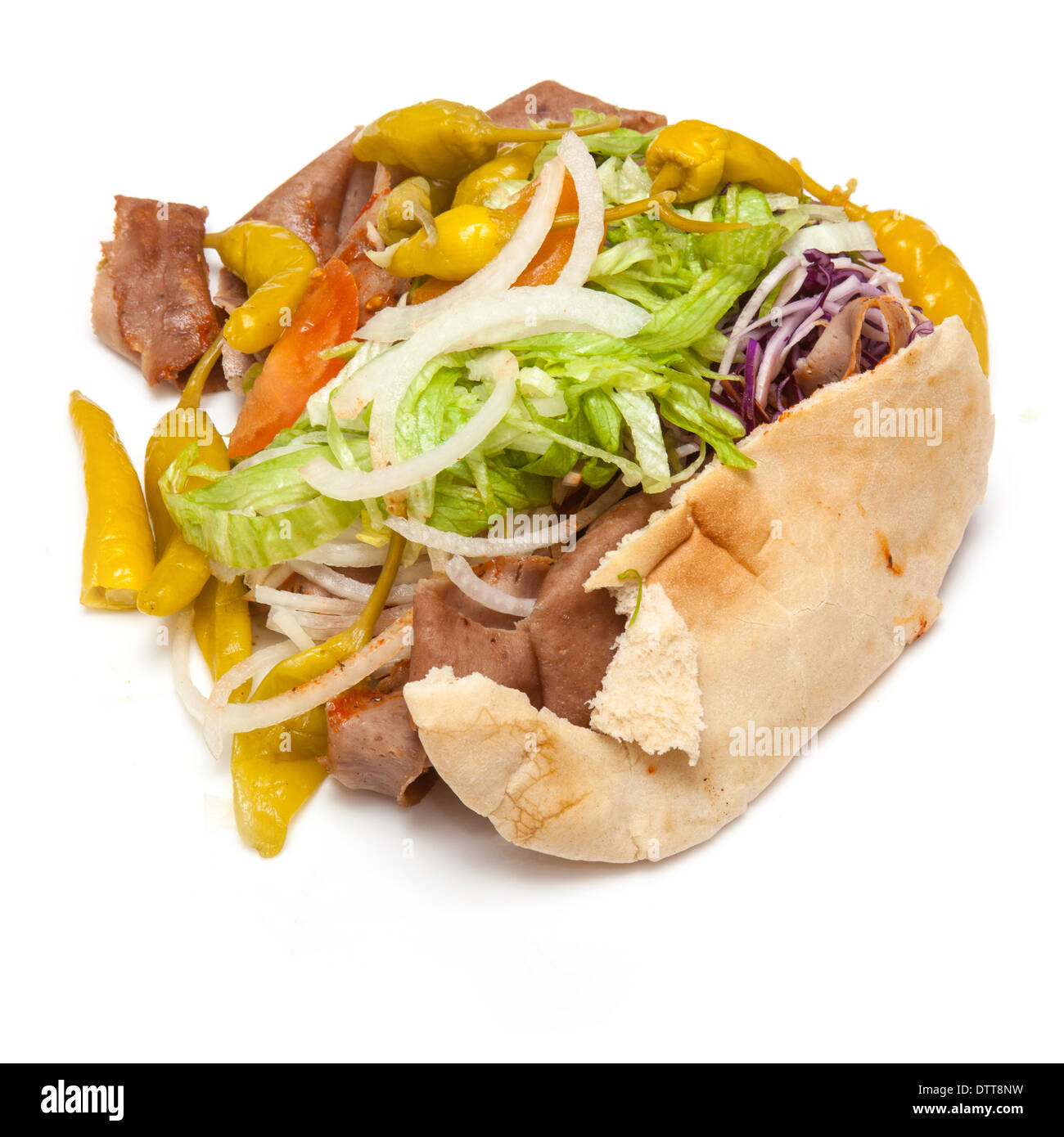 Take away doner kebab salad hi-res stock photography and images - Alamy