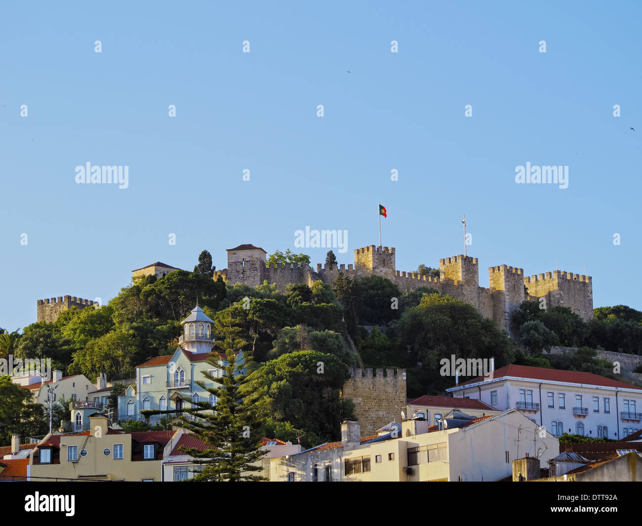 Castle of Sao Jorge in Alfama District of Lisbon, Portugal Stock Photo ...