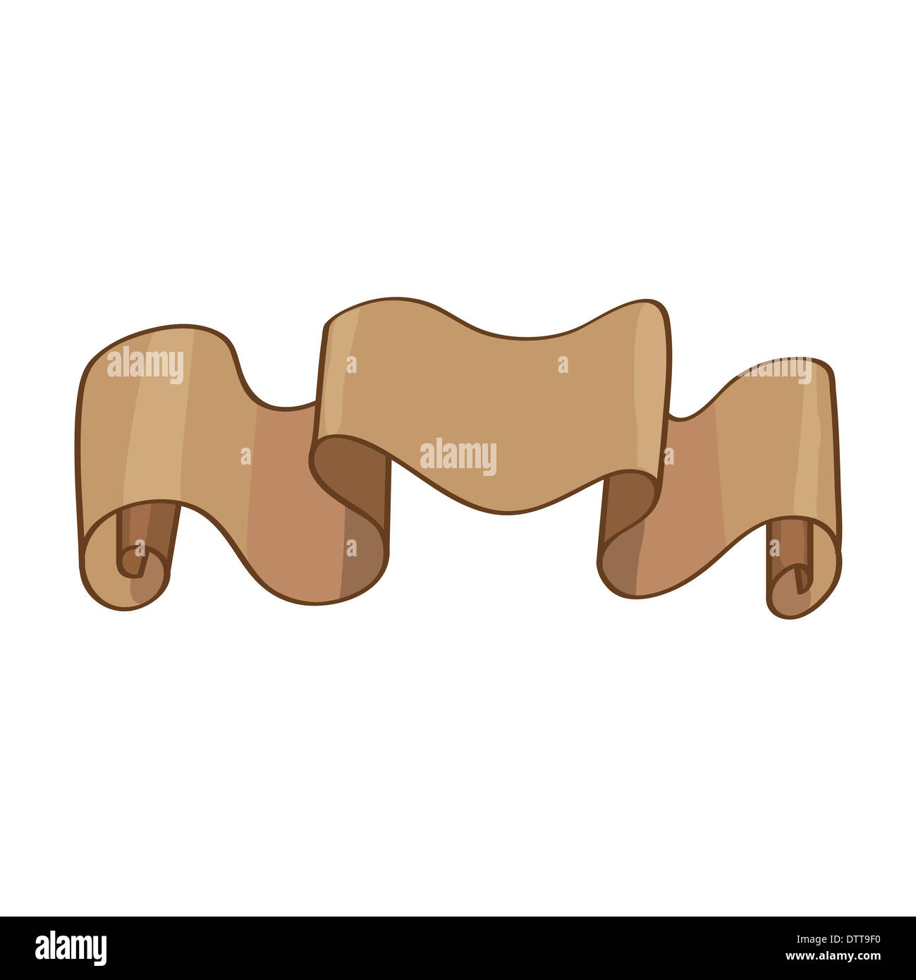 Scroll yellow paper cartoon Cut Out Stock Images & Pictures - Alamy