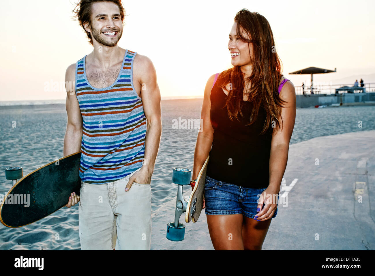 Two men on skateboards hi-res stock photography and images - Alamy