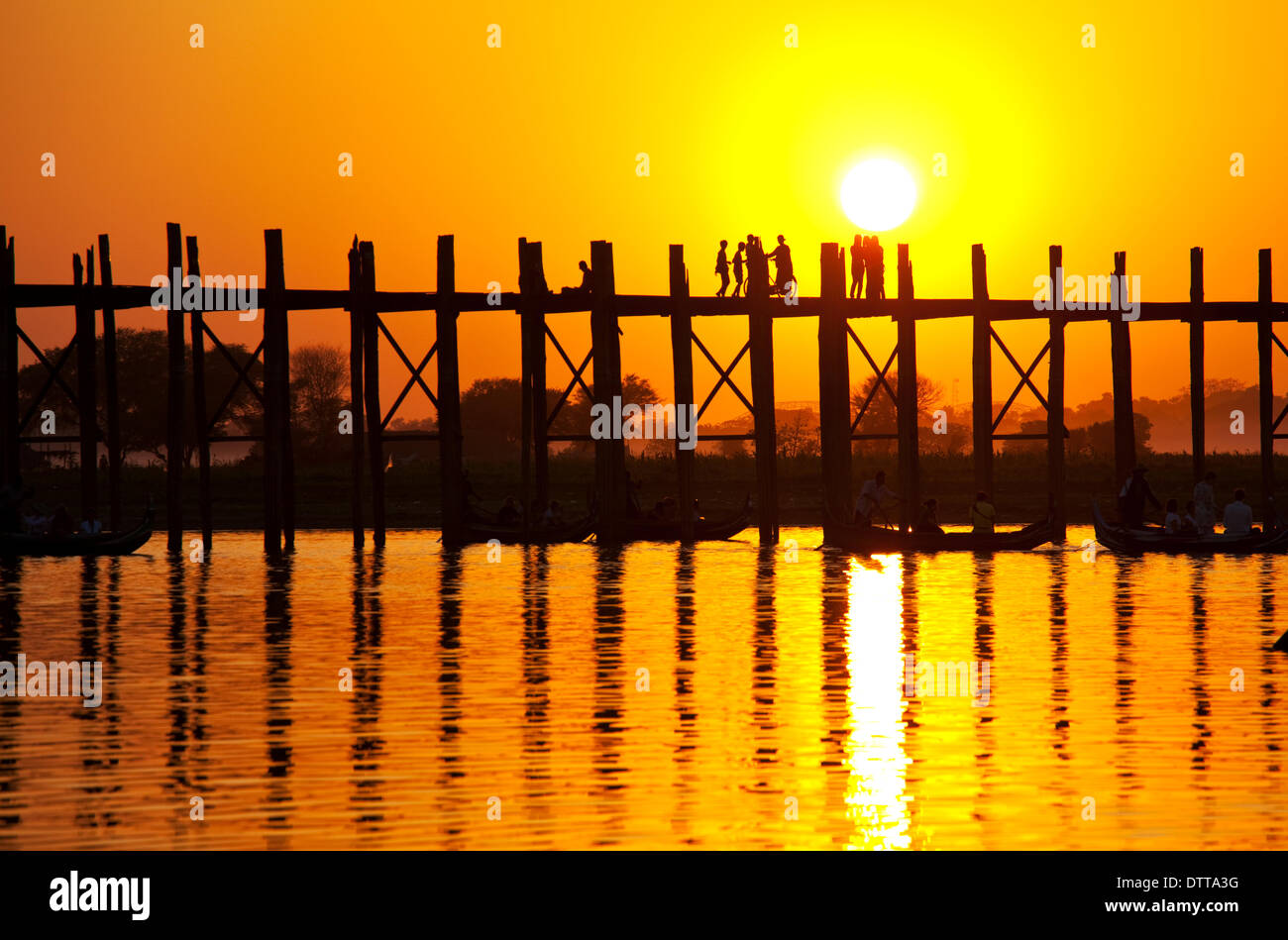 Bridge in Myanmar Stock Photo - Alamy