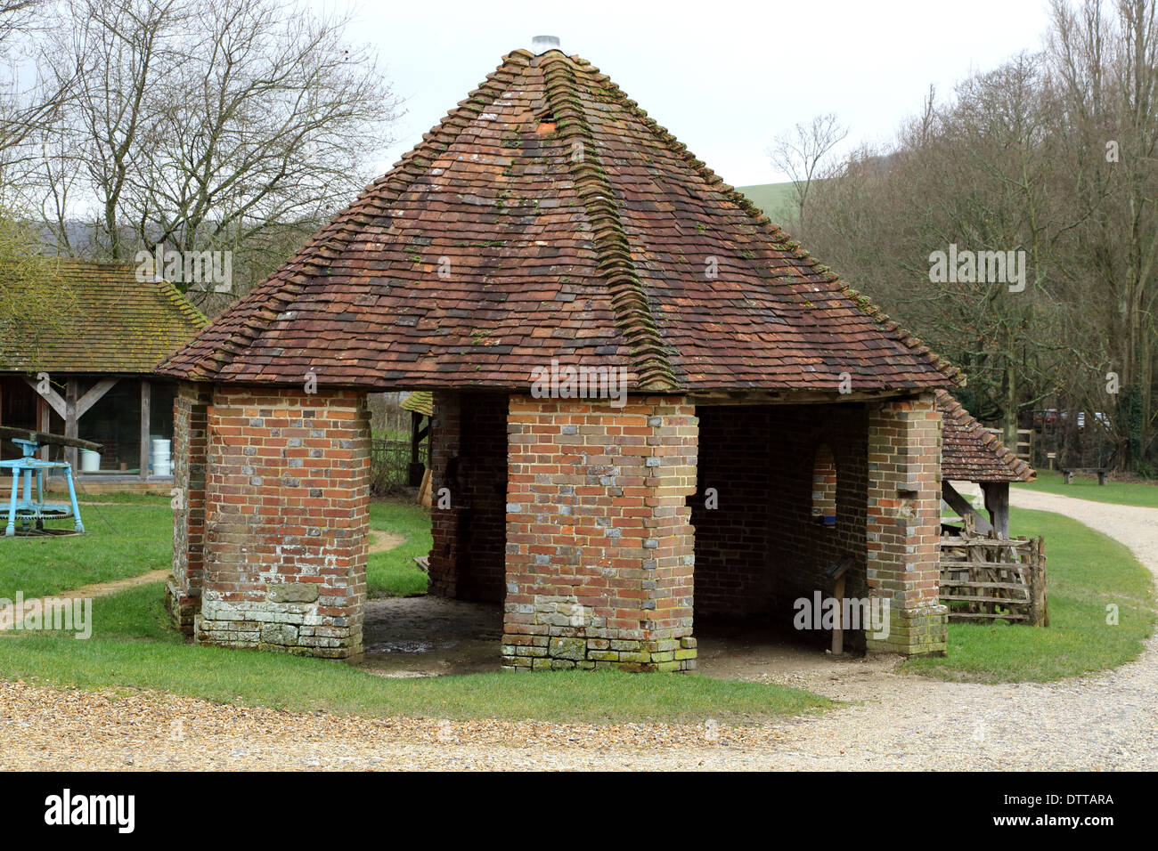 old restored country buildings at weald and downland museum sussex ...