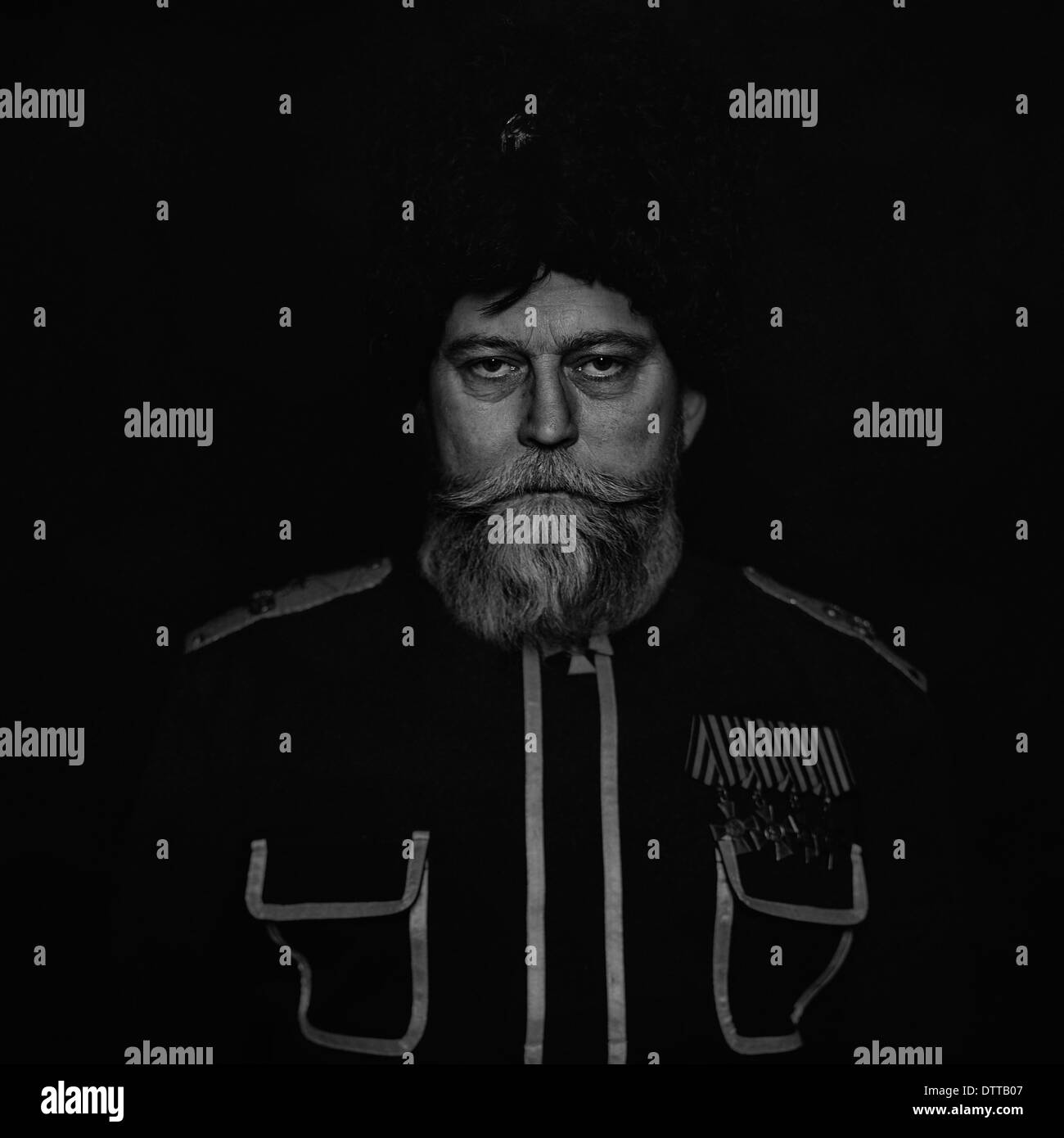 Cossack soldier wearing uniform Stock Photo - Alamy