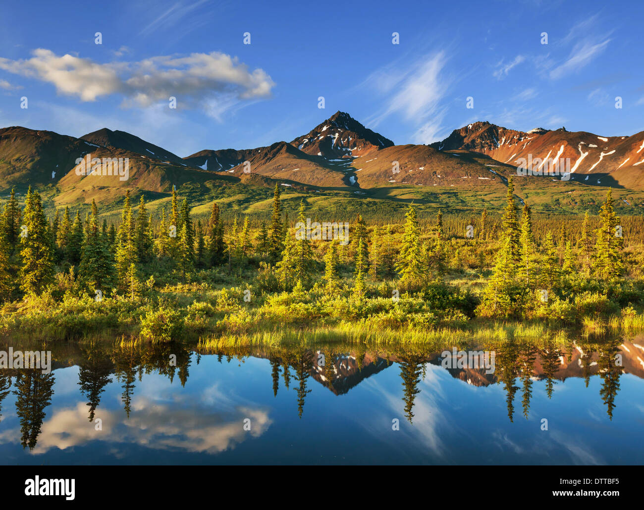 Lake on Alaska Stock Photo - Alamy
