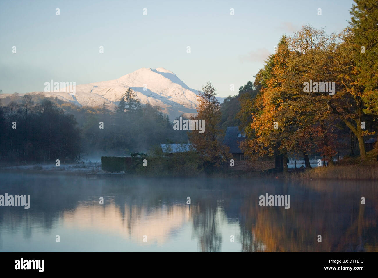 Looking towards Ben Lomond from "The Narrows" of Loch Ard just outside ...