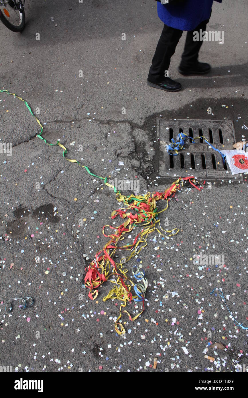 Rome, Italy. 23rd February 2014. Carnival day on Via Oderisi da Gubbio ...