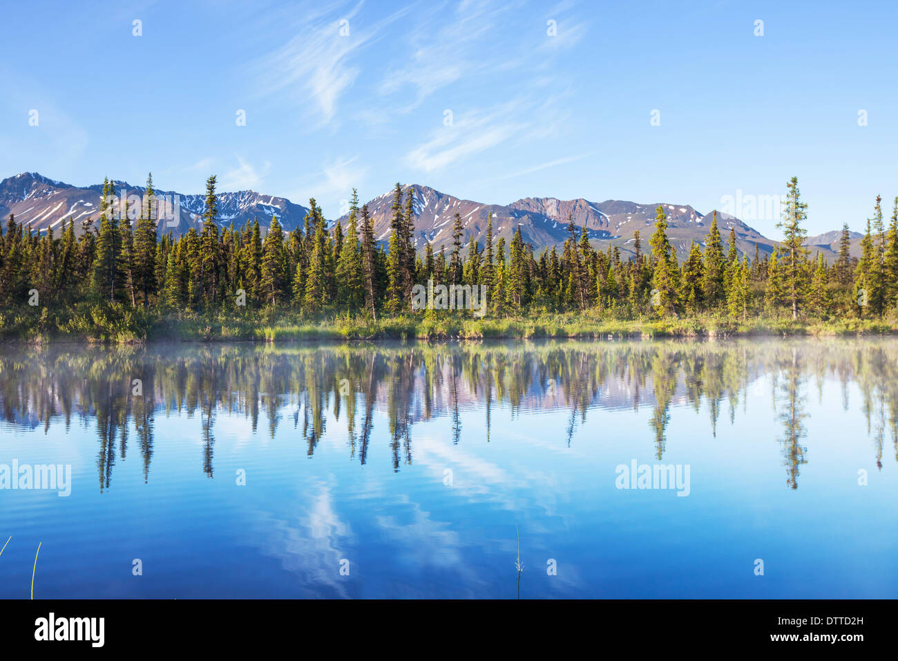 Lake on Alaska Stock Photo - Alamy