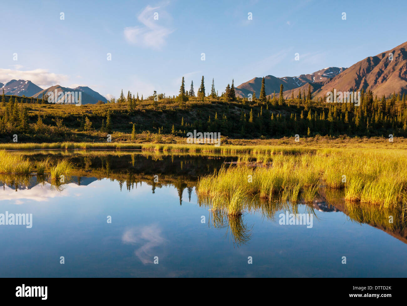 Lake on Alaska Stock Photo - Alamy
