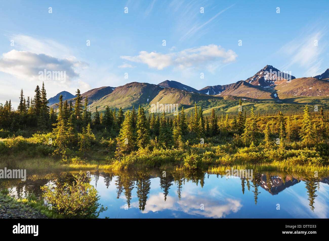Lake on Alaska Stock Photo - Alamy