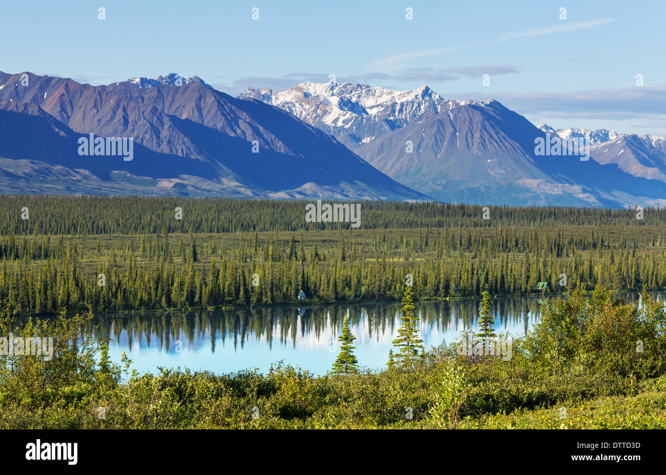 Lake on Alaska Stock Photo - Alamy