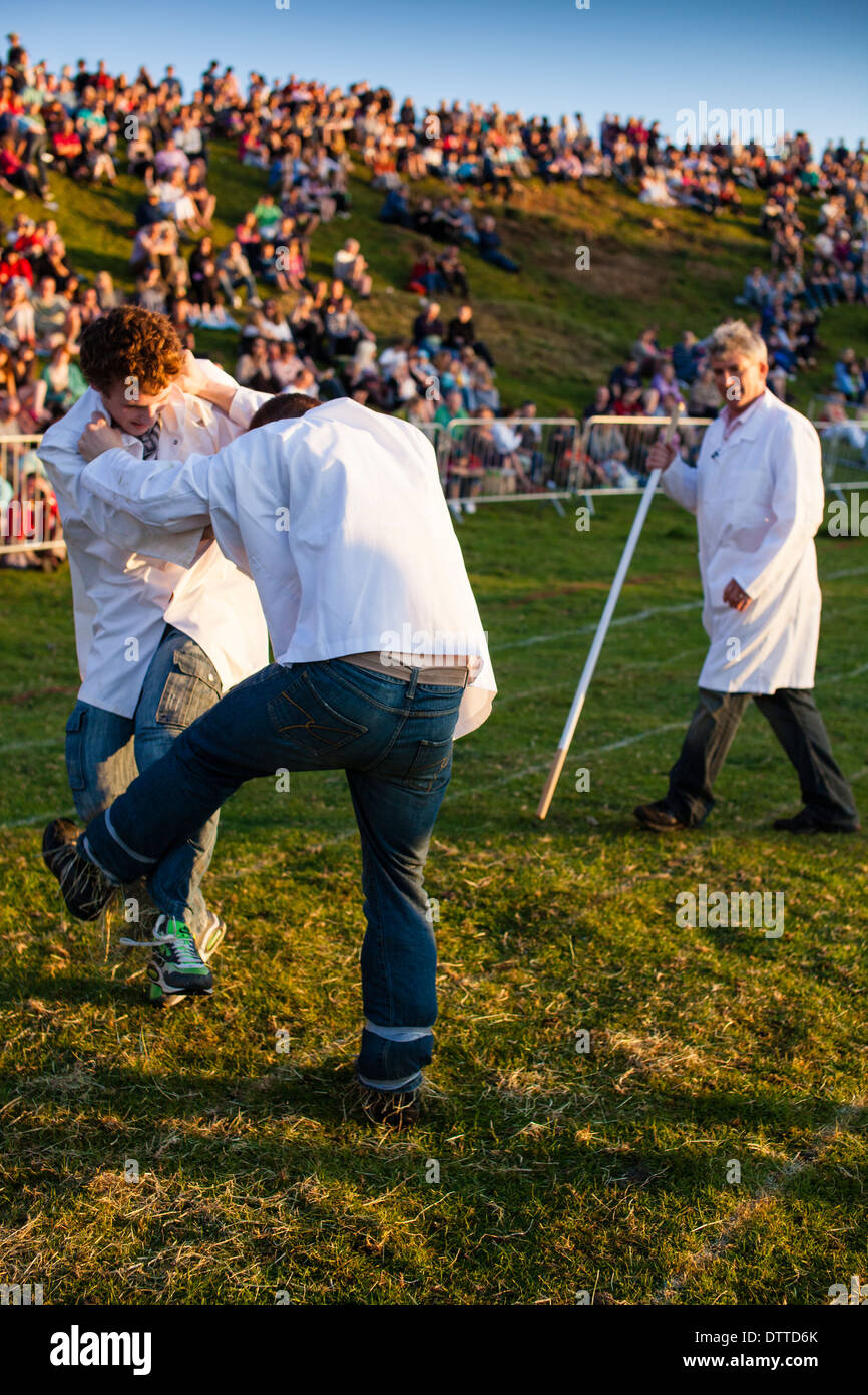 Shin-kicking at the Cotswold Olympicks on Dover's Hill Gloucestershire ...