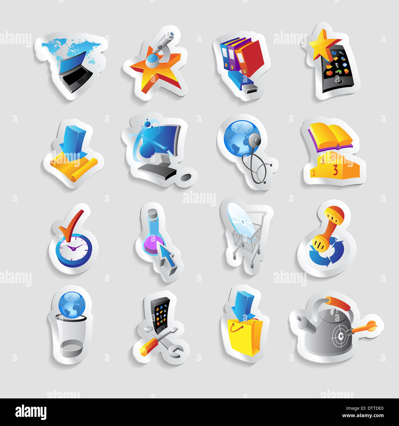 Icons for technology and computer interface Stock Photo - Alamy