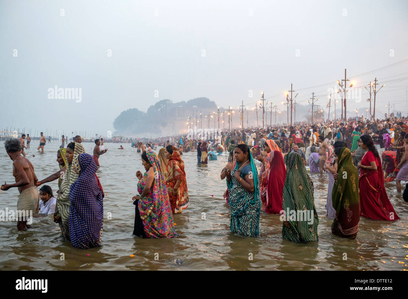Allahabad (India) : the Maha Kumbh Mela mass Hindu pilgrimage on the ...