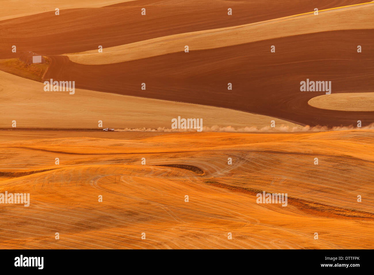 Aerial view of rural farmland, Washington, United States Stock Photo ...