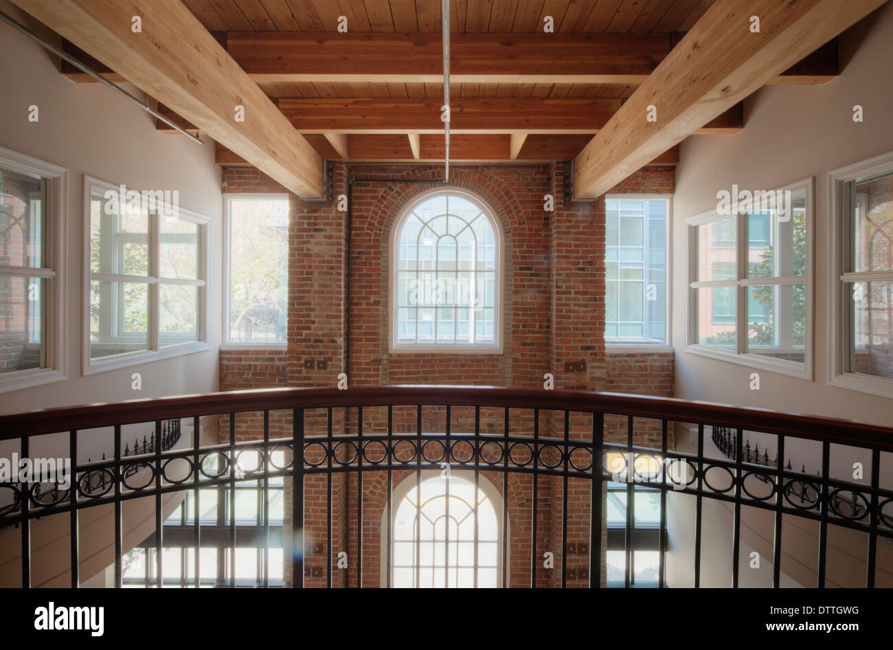 Balcony in office building Stock Photo - Alamy