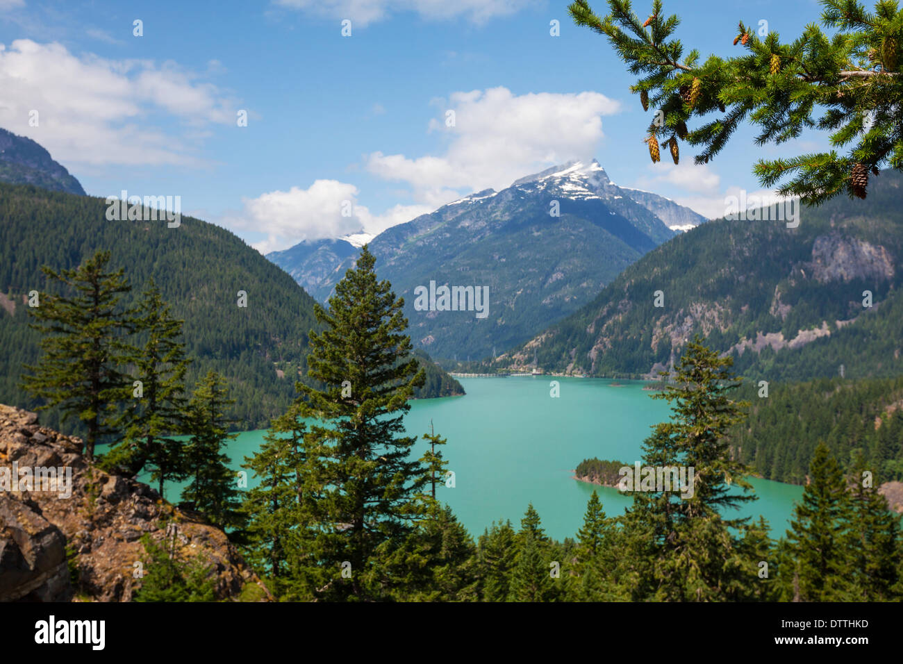 Diablo lake cascade mountain hi-res stock photography and images - Alamy