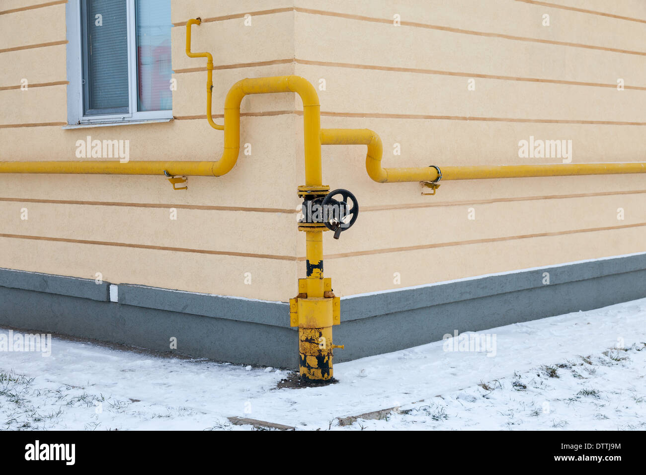 Gas pipe on a building Stock Photo - Alamy