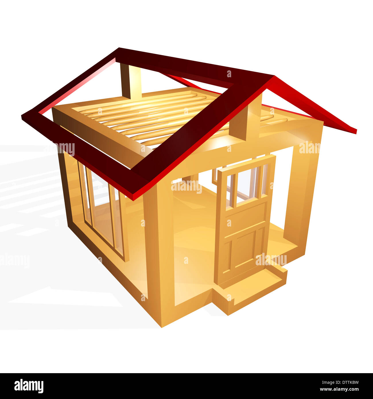House building or construction concept illustrated with a basic house ...
